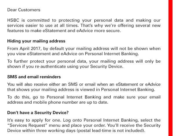 To enhance security, your mailing address will be hidden on your ...